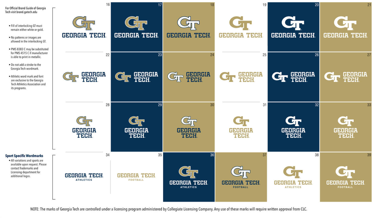 Georgia Tech Yellow Jackets | Official Athletic Site | Brand Guidelines ...