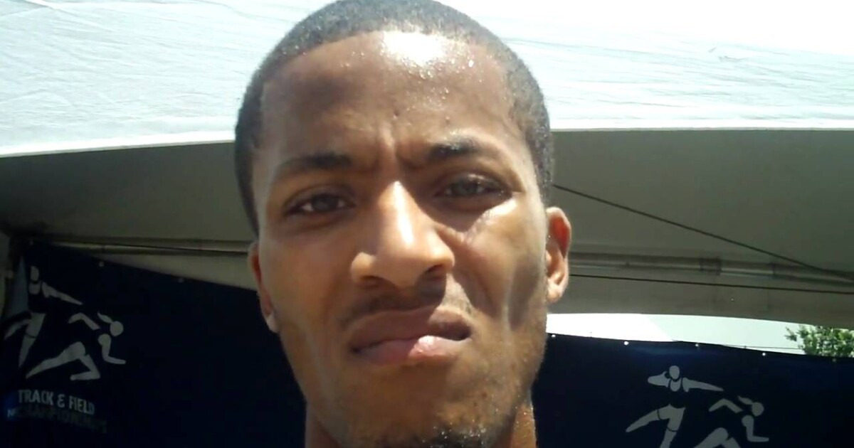 Alphonso Jordan after 2009 NCAA Triple Jump – Georgia Tech Yellow Jackets