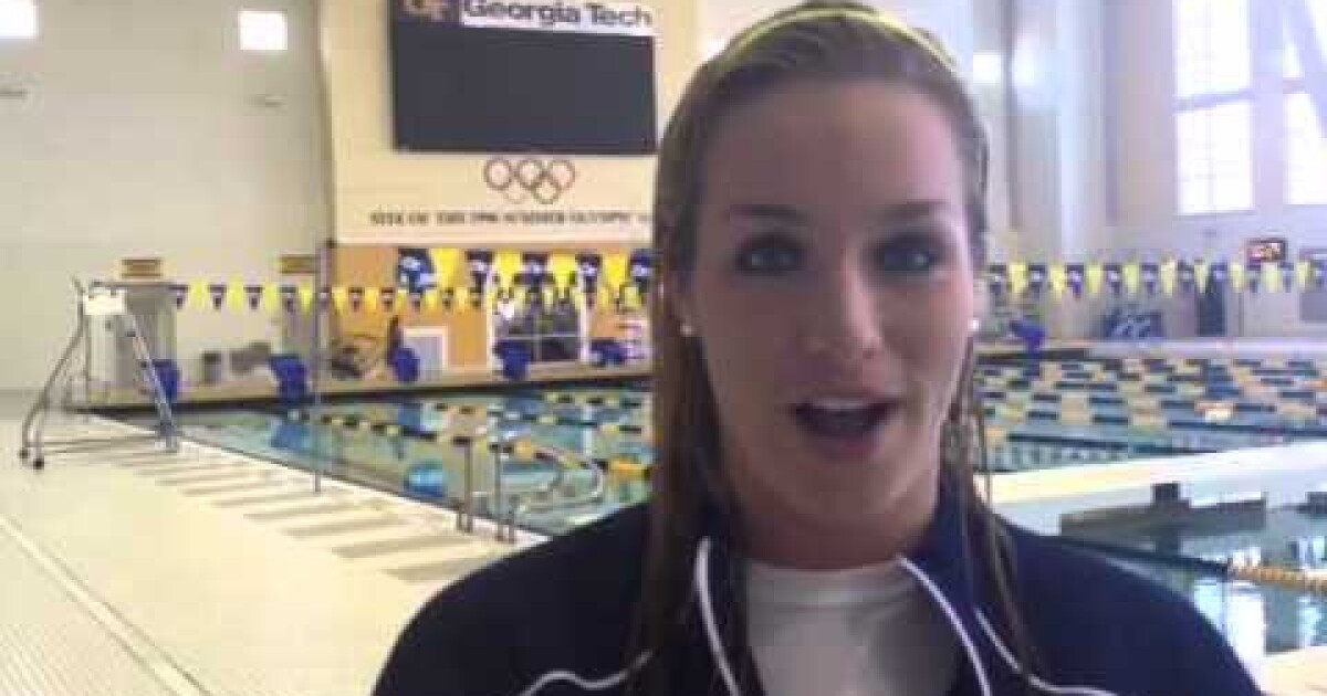 GT junior swimmer Hailey White (10/13/12) – Georgia Tech Yellow Jackets
