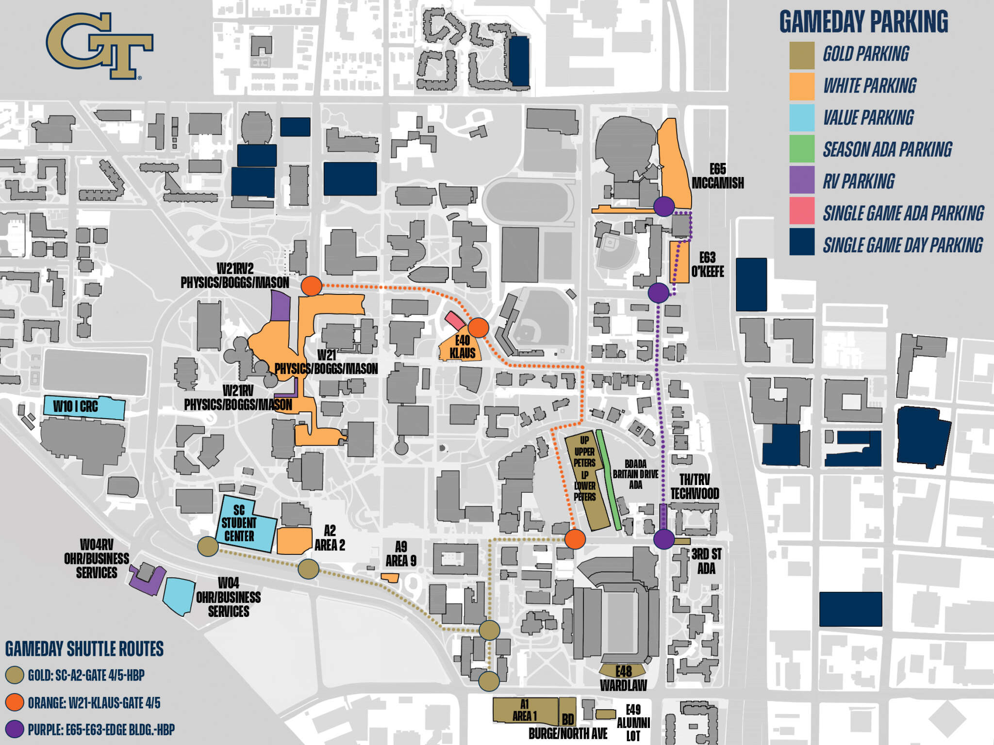 Georgia Tech Yellow Jackets | Official Athletic Site | Football Parking ...