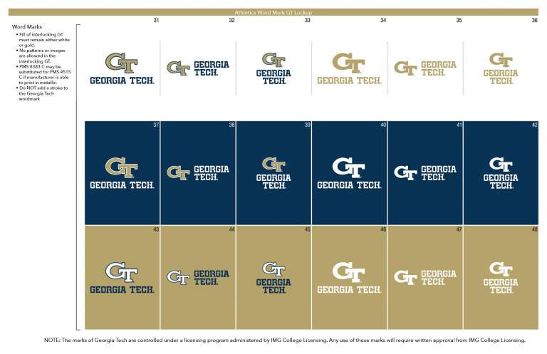 Georgia Tech Yellow Jackets | Official Athletic Site | Brand Guidelines ...