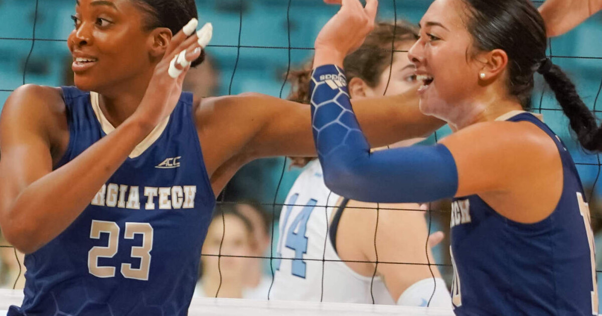 VIDEO: Volleyball Tops Tar Heels – Georgia Tech Yellow Jackets