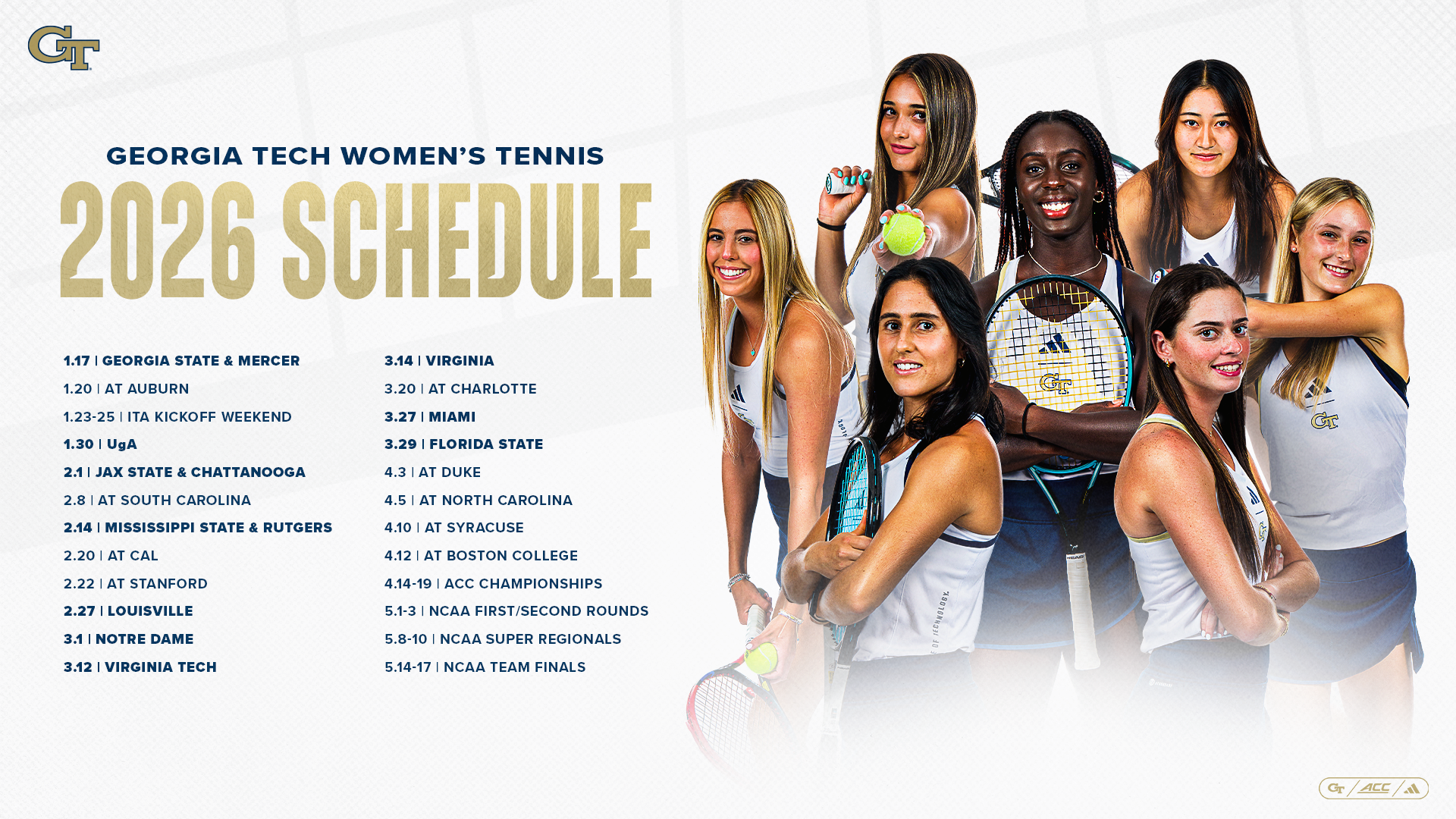 Women’s Tennis Finalizes Spring Schedule – Women's Tennis — Georgia ...