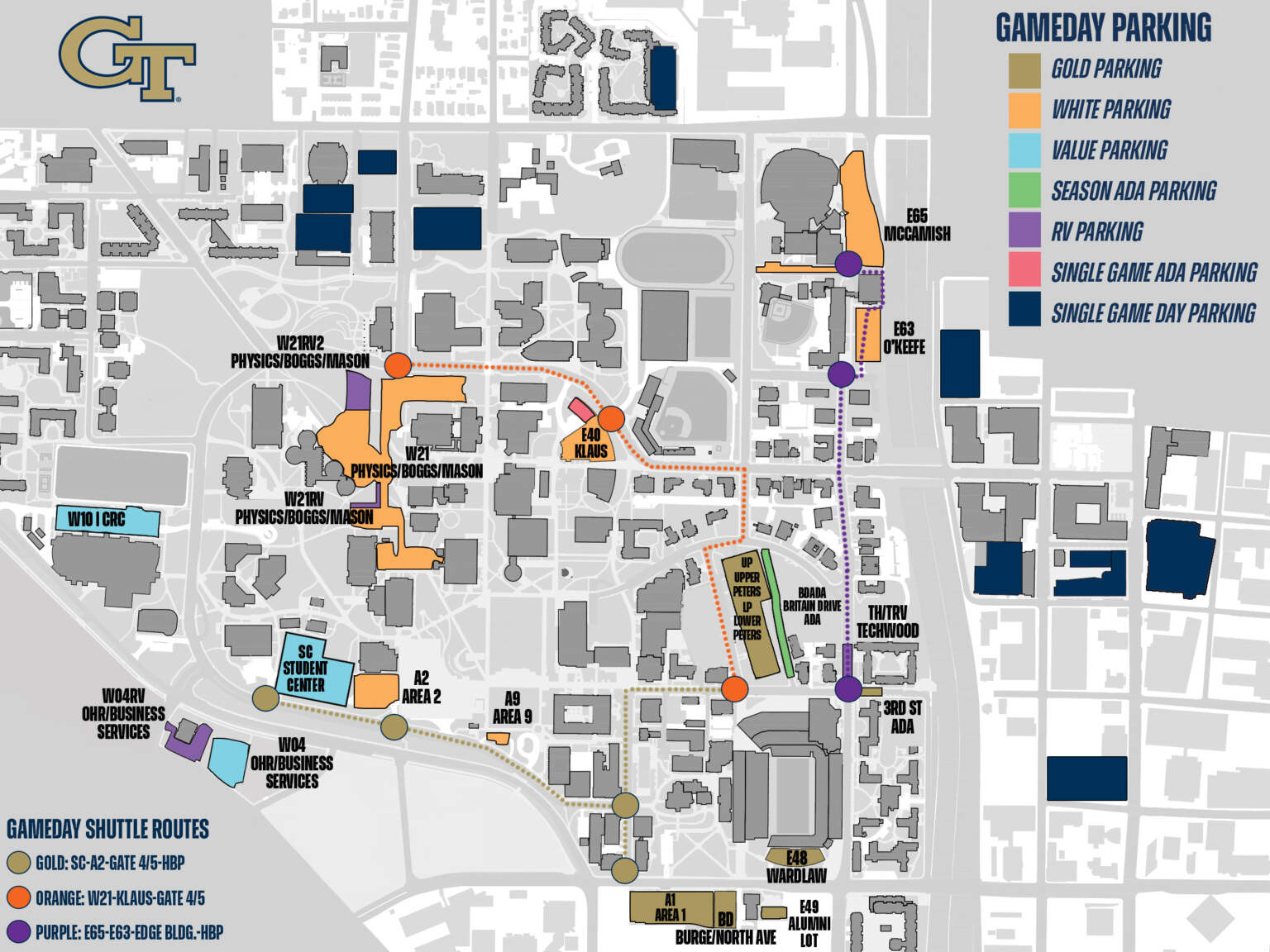 Georgia Tech Yellow Jackets | Official Athletic Site | Football Parking ...