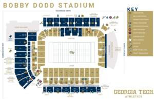 Bobby Dodd Stadium Map – Georgia Tech Yellow Jackets